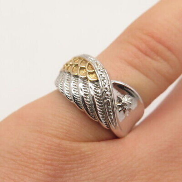 Jewelry | 925 Sterling Silver 2tone Concorde Real Diamond Accent Angel ...